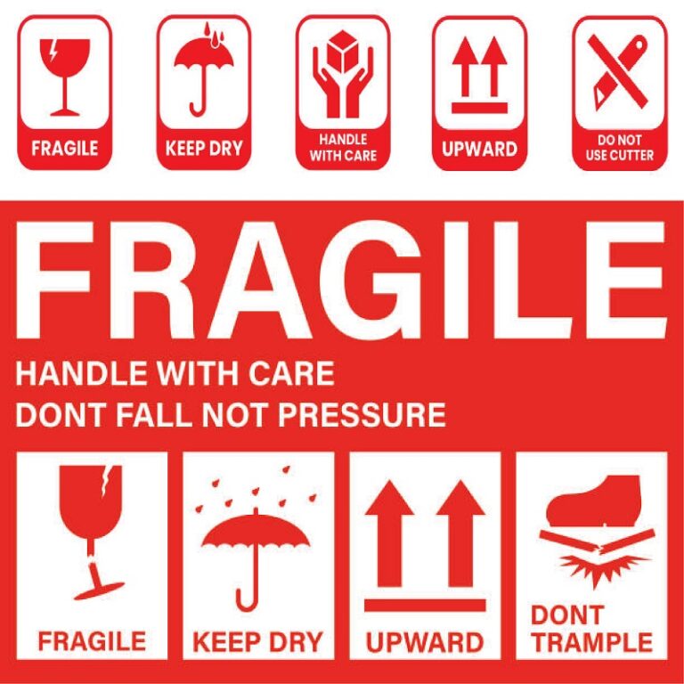 Fragile Sticker Label Printing Dubai UAE - Custom Printing & Labels ...